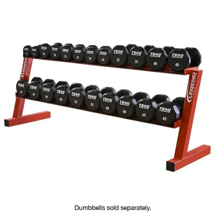 Legend Fitness Long Two-Tier Hex Head Dumbbell Rack — Home Gym Emporia