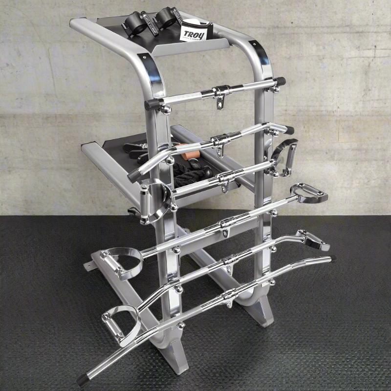 TROY Accessory Rack with 12 Cable Attachments — Home Gym Emporia