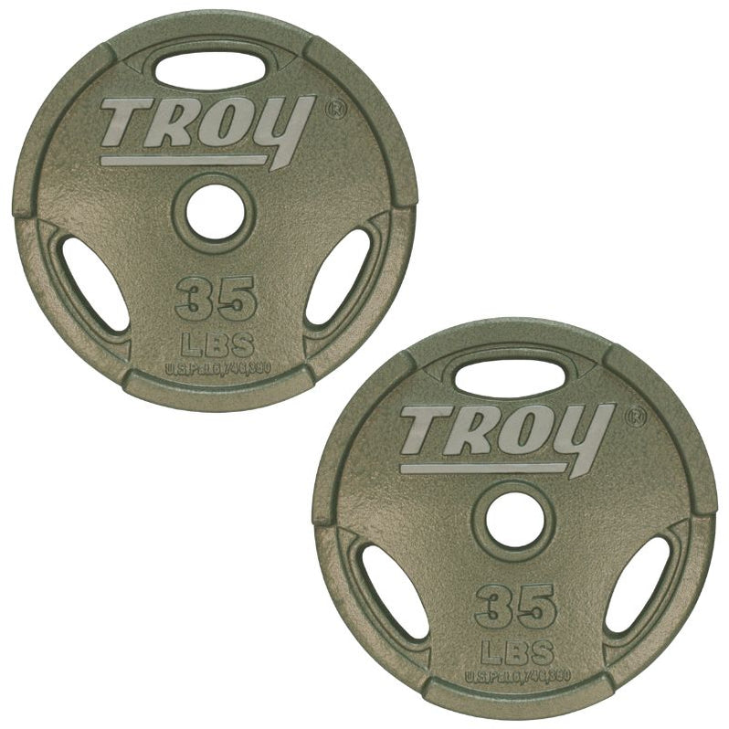 TROY Machined Olympic Grip Plate Gray — Home Gym Emporia