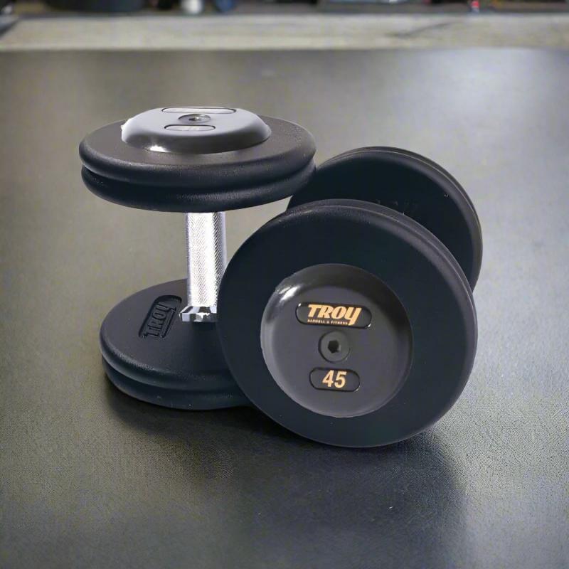 TROY Pro-Style Dumbbells Sets with Rubber Ends — Home Gym Emporia