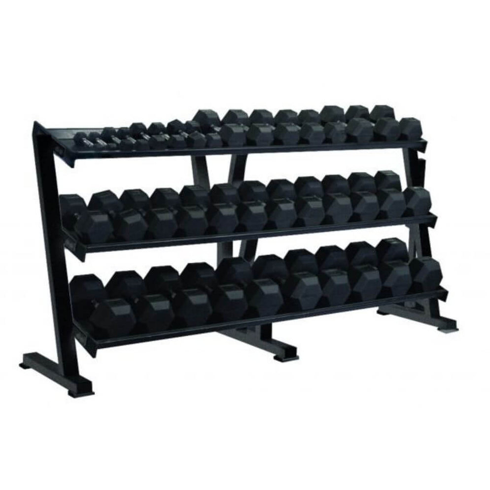 York Barbell Three Tier Tray Dumbbell Rack — Home Gym Emporia